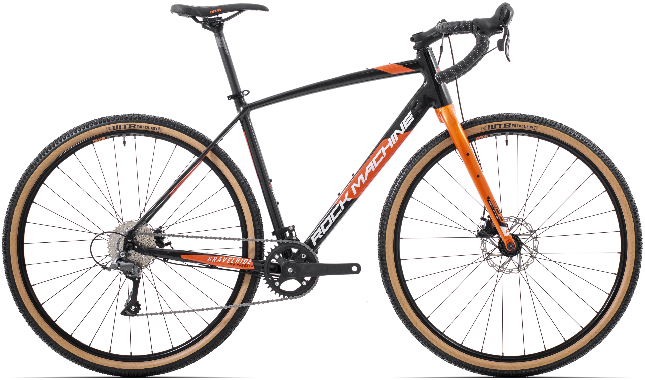 Bicicleta Rock Machine Gravelride 200 28 Gloss Black/Silver/Orange 52cm ...